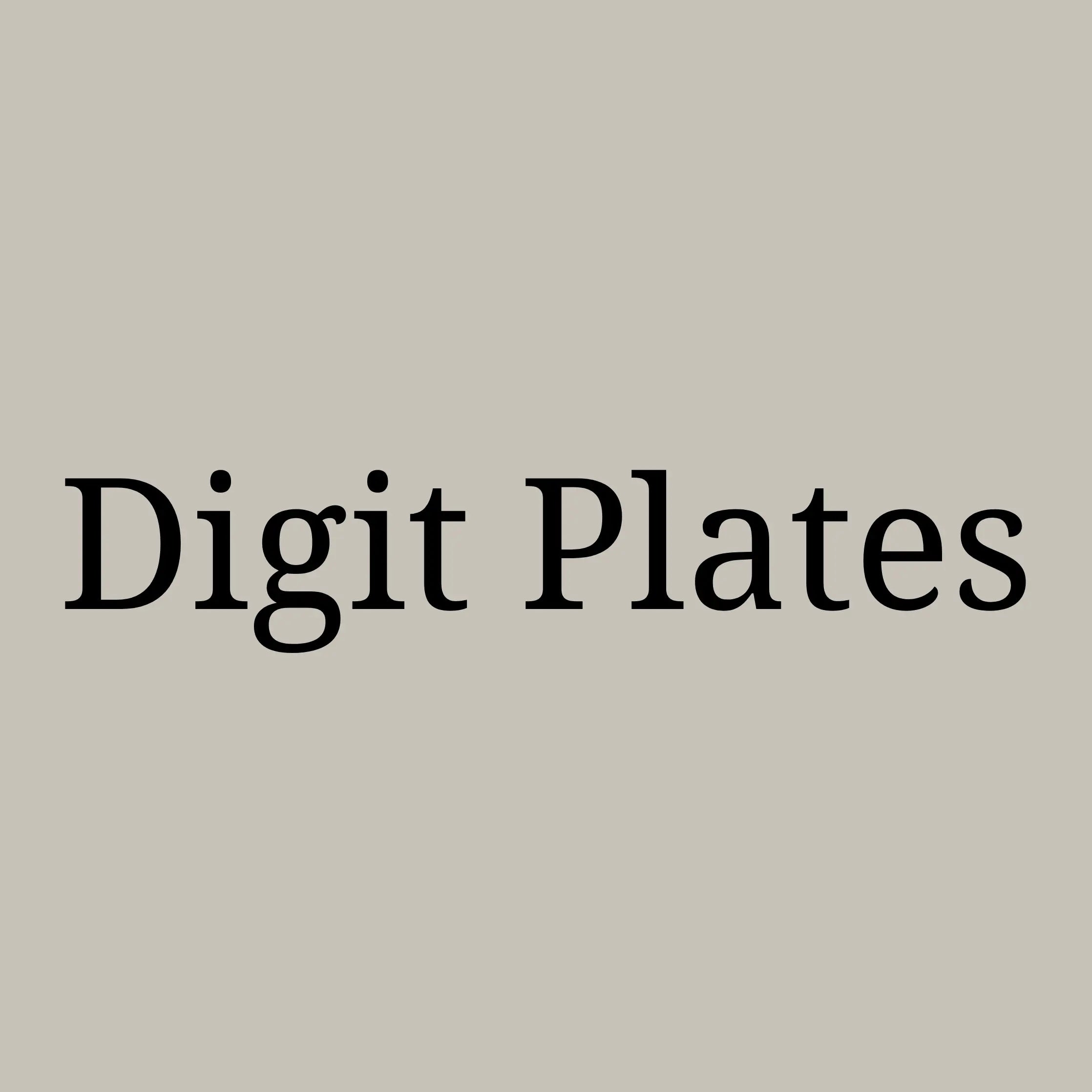 Digit Plates – The Plate Bracket Co.