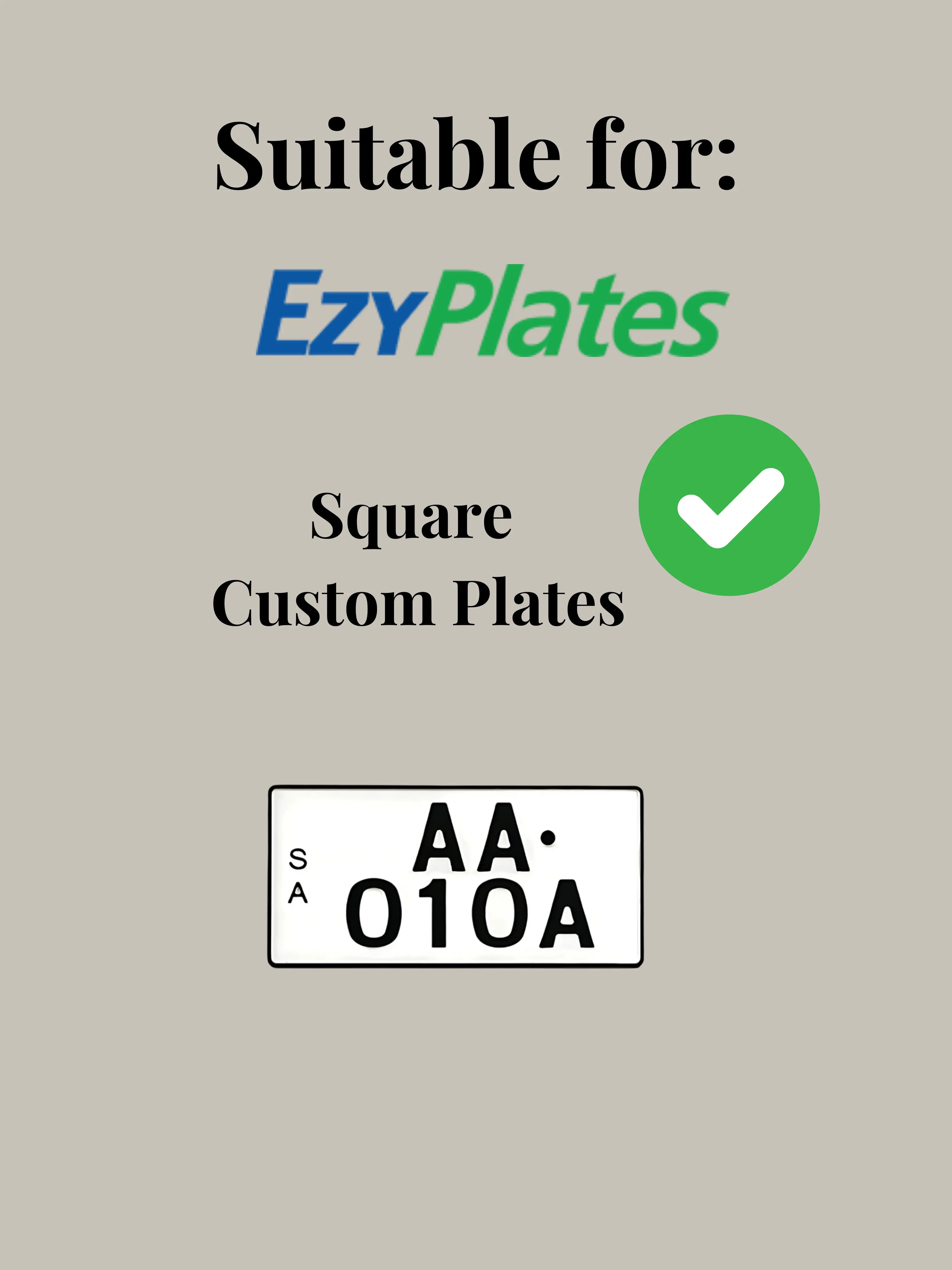 SA Square PlateMate Number Plate Bracket / Holder – The Plate Bracket Co.