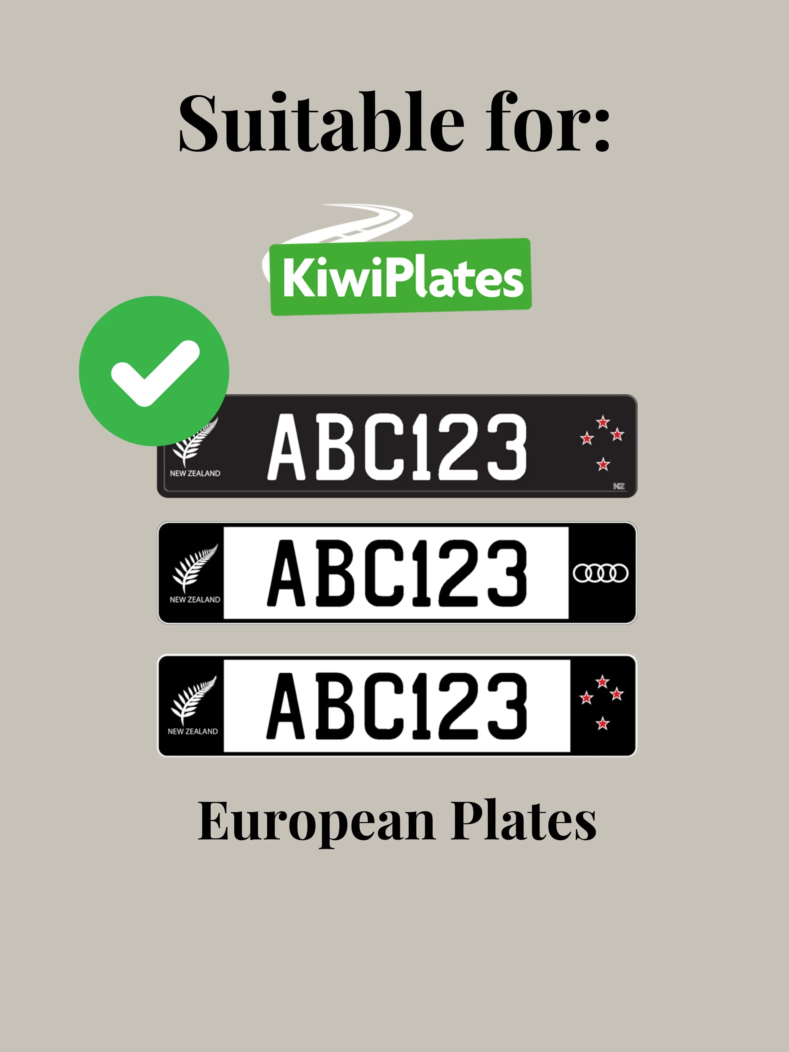 NZ PlateMATE® Euro Style Number Plate Bracket / Holder – The Plate ...