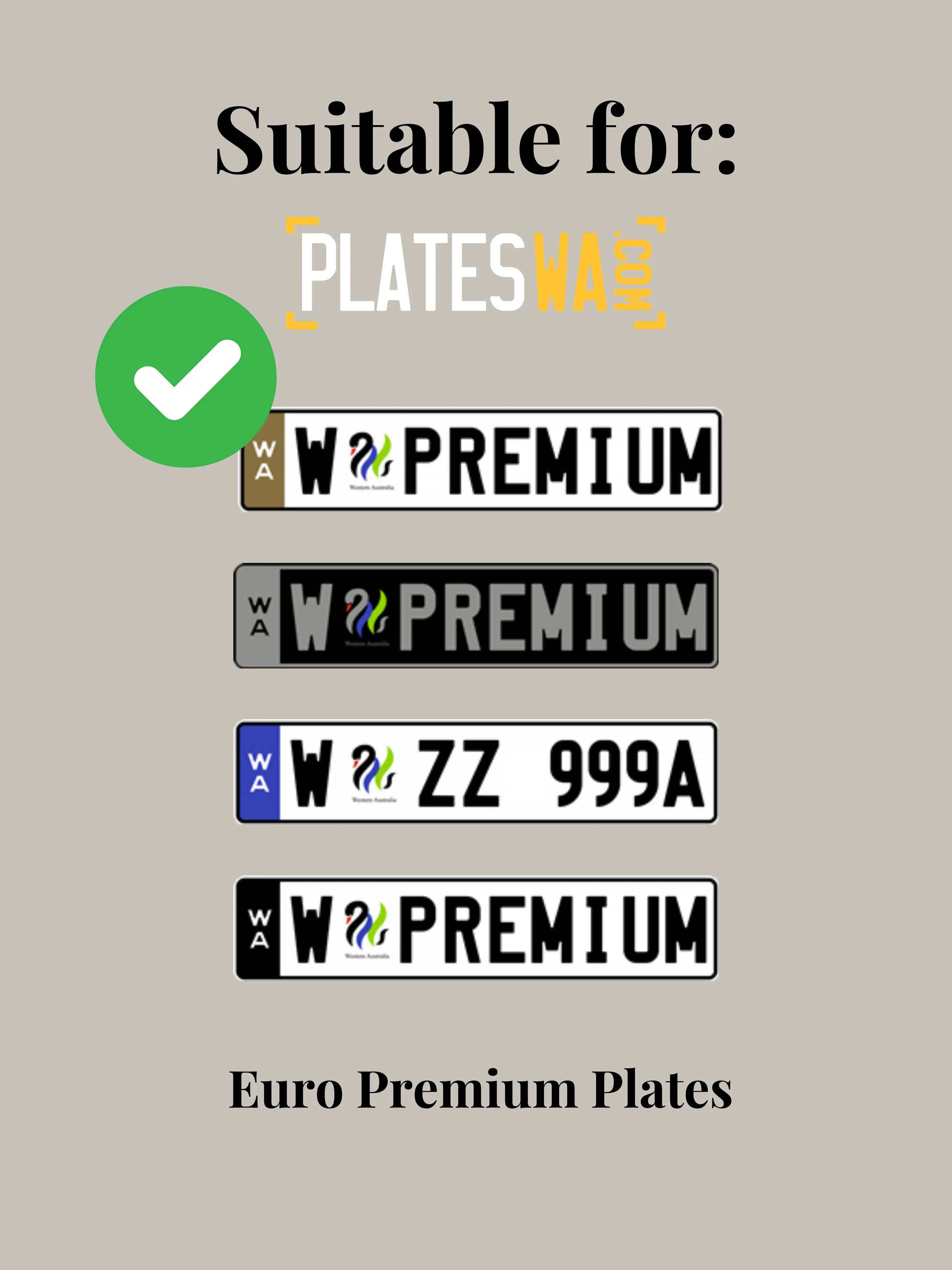 WA Euro Style PlateMATE® Number Plate Bracket / Holder – The Plate ...